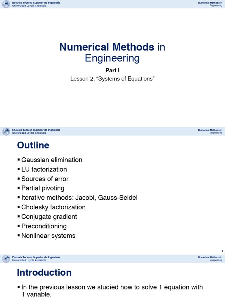 Lesson 2 | PDF | Numerical Analysis | Matrix (Mathematics)