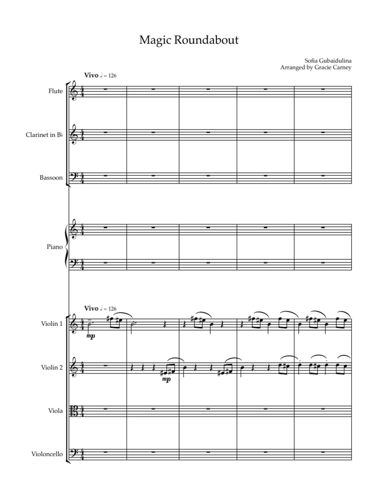Magic Roundabout - Score and Parts | PDF