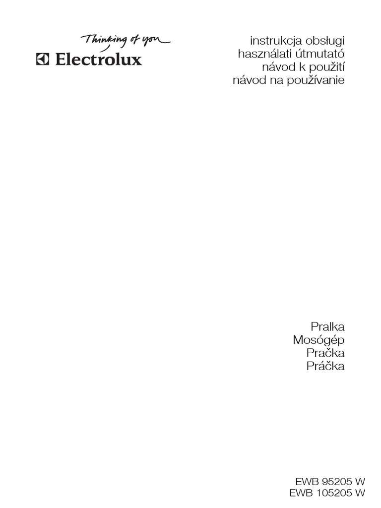 Electrolux Ewb95205w 8055459 | PDF