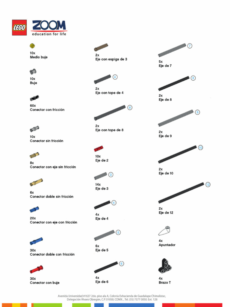 14 Inventario de Piezas EV3 | PDF