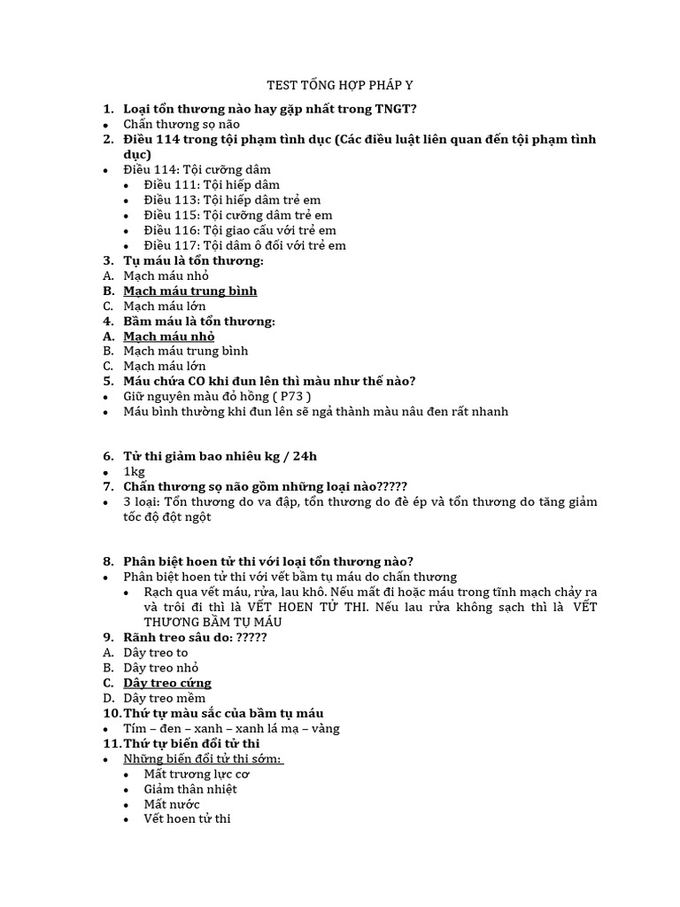 Test T NG H P Pháp y | PDF