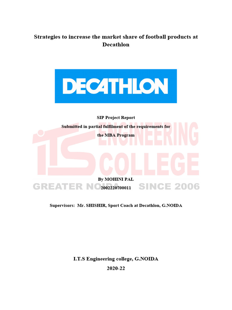 Decathlon Football Market Evaluation Report | PDF | P Value | Analysis ...