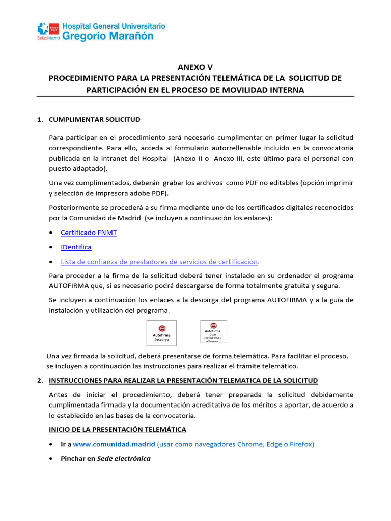 06 Anexo V - Presentación Telemática | PDF | Red mundial | Internet y web