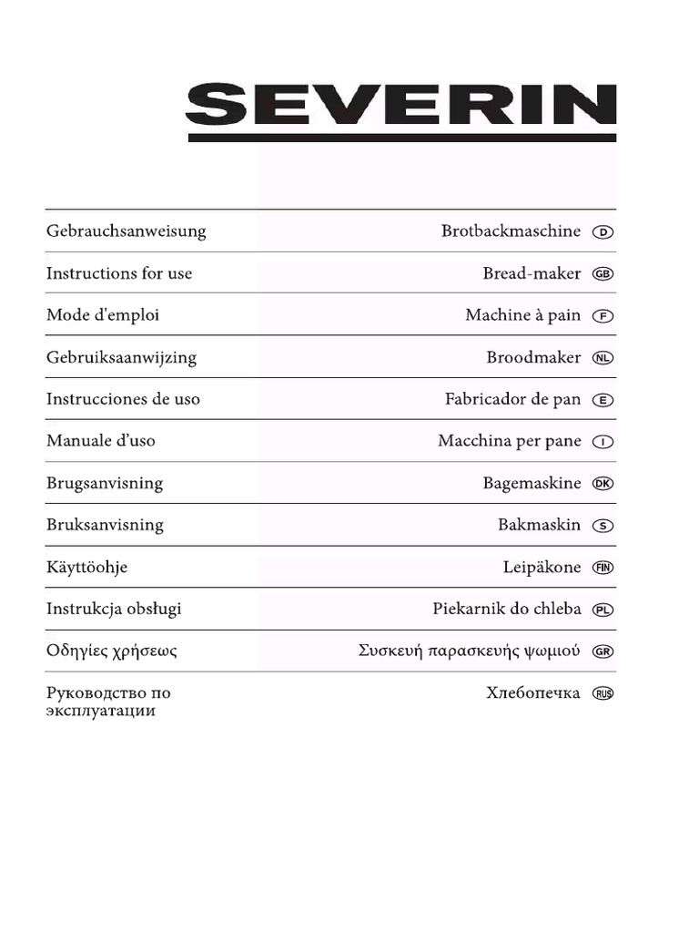 Severin Manual | PDF