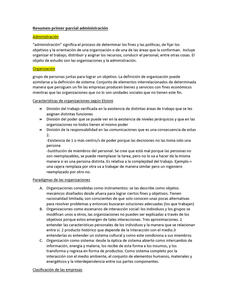 Resumen Ag 1p | PDF | Análisis FODA | Business
