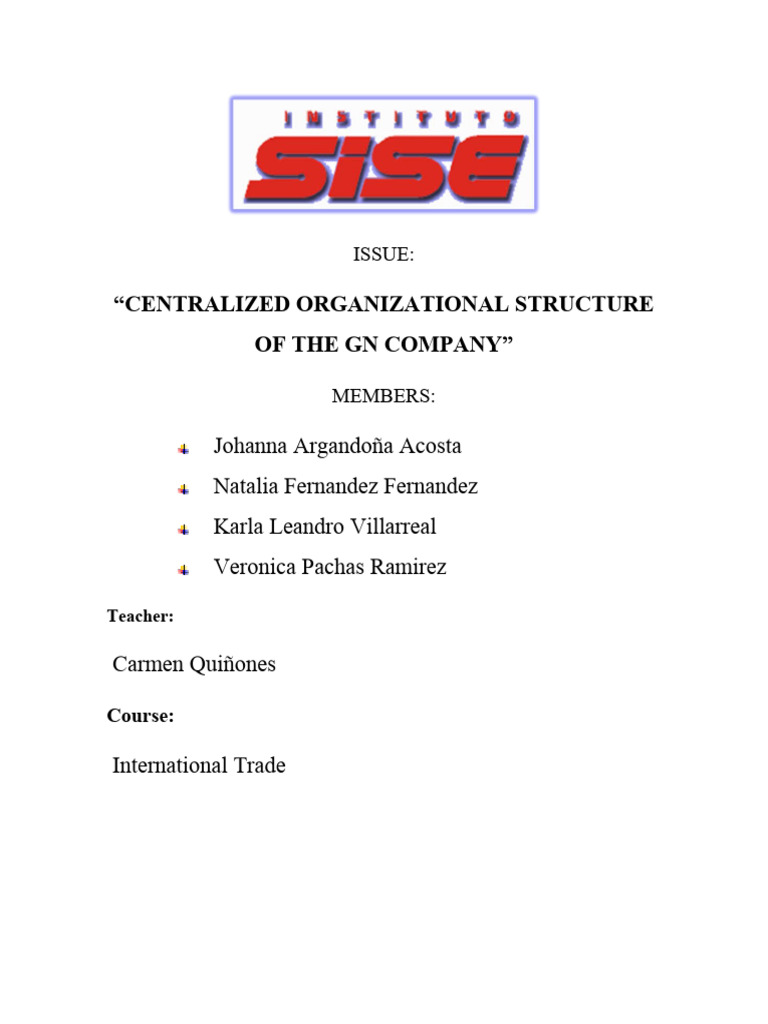 GN Organizational Structure | PDF | Logistics | Mergers And Acquisitions