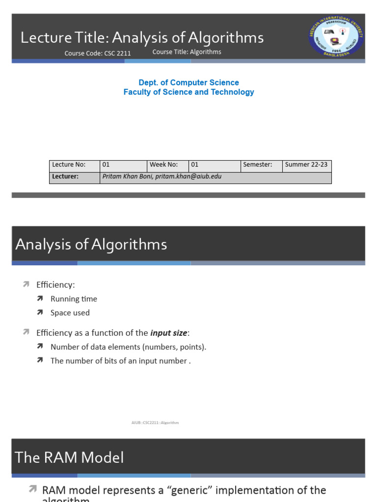 Analysis of Algorithm | PDF | Time Complexity | Control Flow