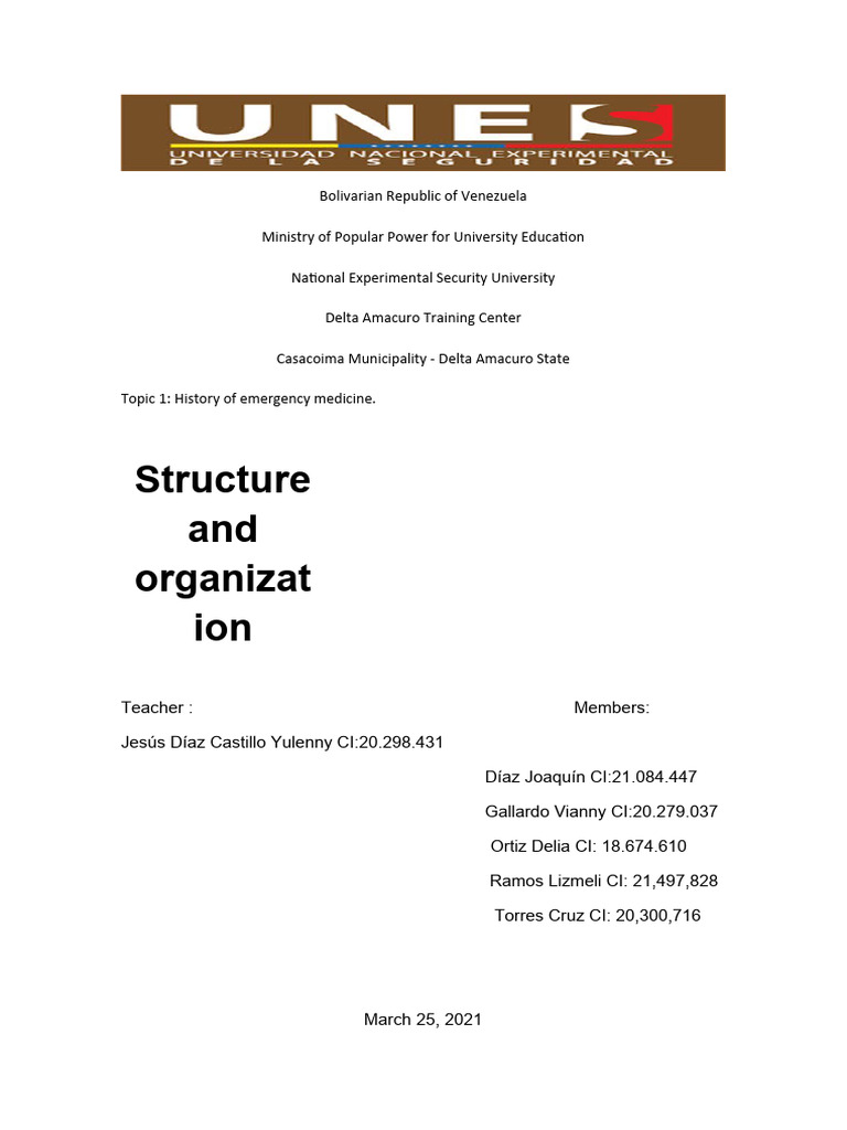 Emergency Medicine Structure in Venezuela | PDF | Emergency Medical ...