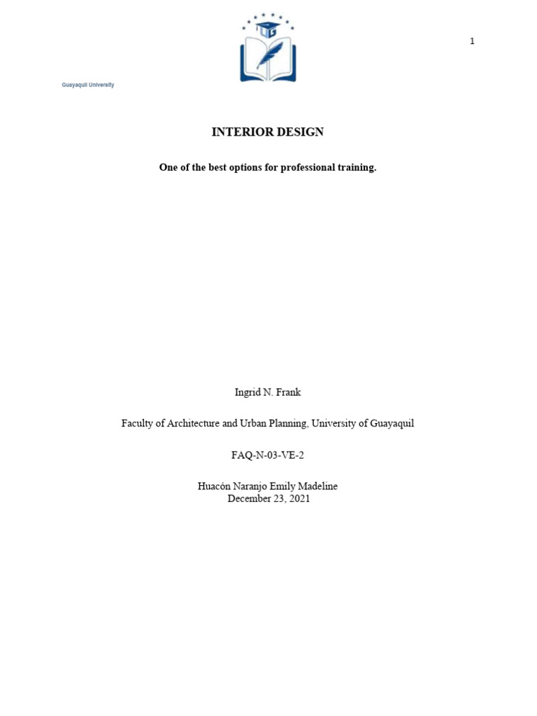 Interior Design Essay | PDF | Interior Design | Design