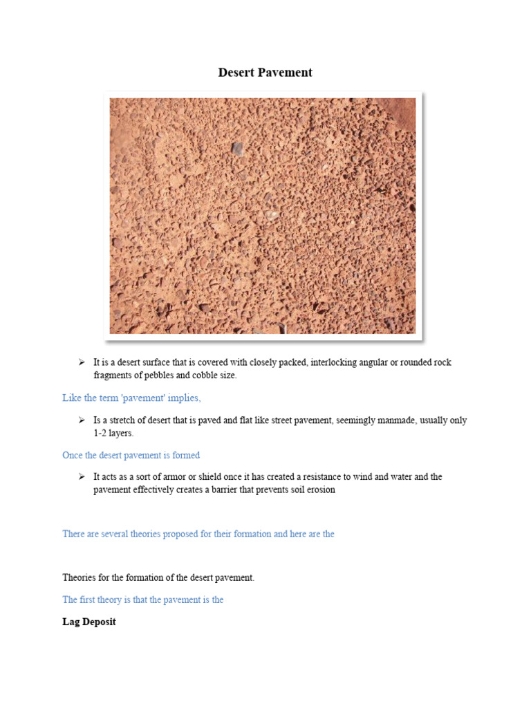 Presentation On Dessert Pavement & Varnish - Environmental Course ...