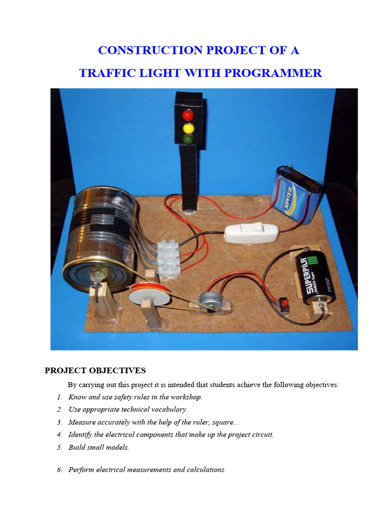Traffic Light Construction Project With Programmer | PDF | Switch ...
