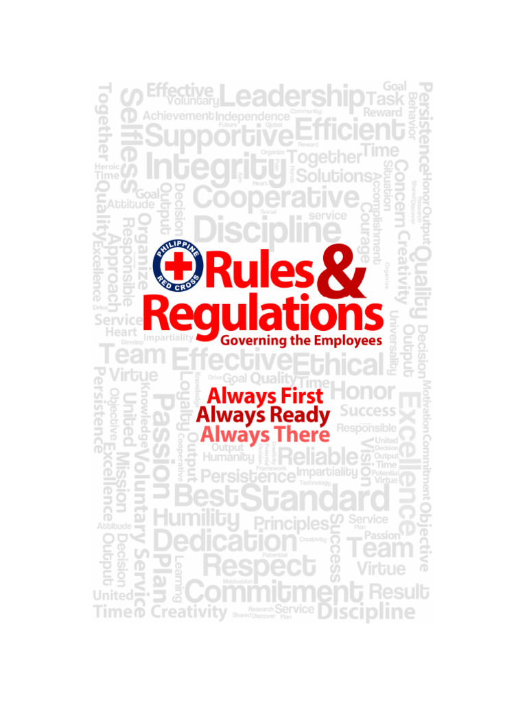 PRC Employee Rules and Dress Code | PDF | Employment | Integrity