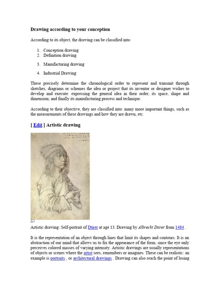 Drawing According To Your Conception | PDF | Drawing | Technical Drawing