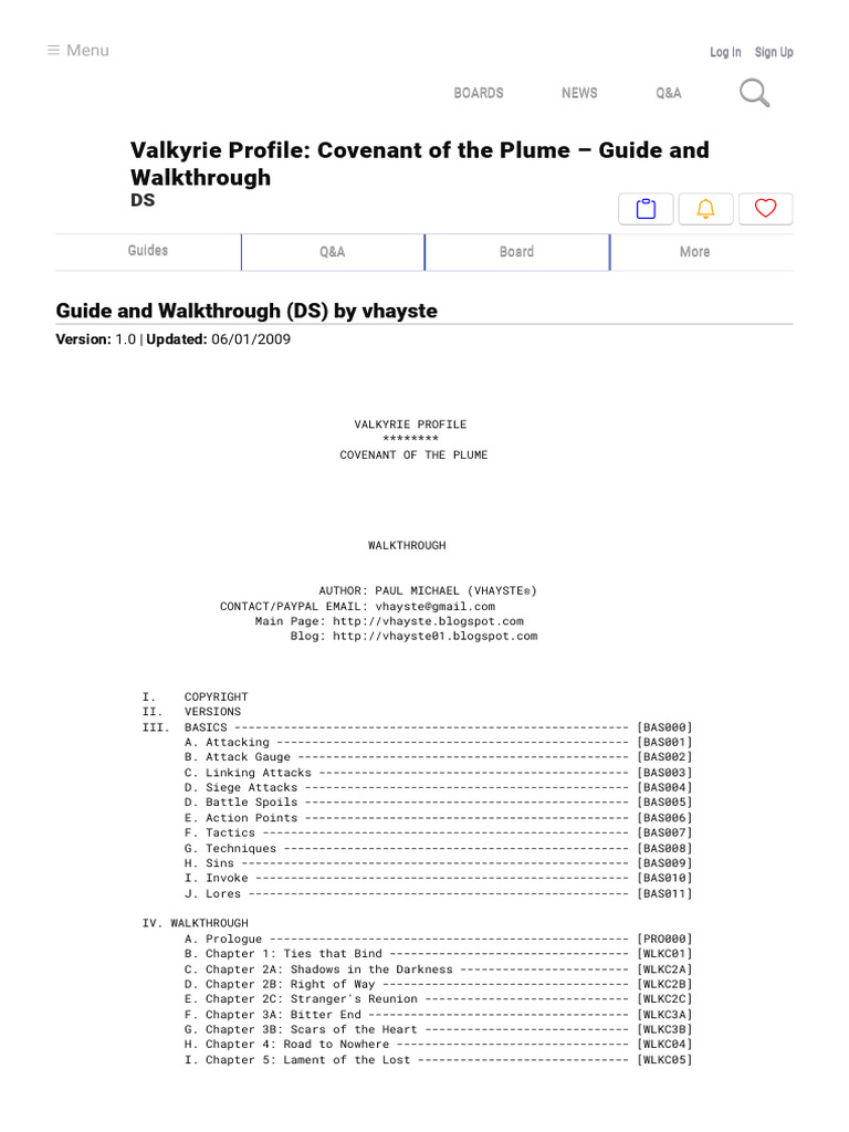 Valkyrie Profile Guide and Walkthrough | PDF