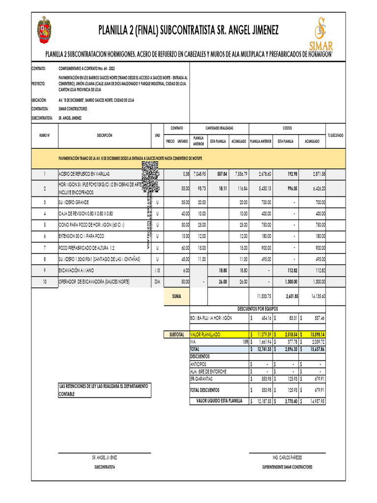 PLANILLA 2 V.2-Signed | PDF | Hormigón | Ingeniería estructural