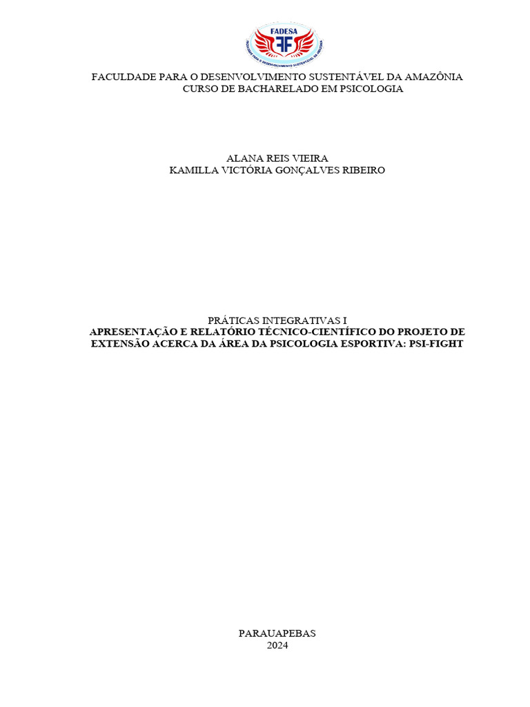 Projeto Psi-Figtht Como o A Prática Do Jiu-Jitsu Trabalha Os Processos Psicologicos. | PDF ...