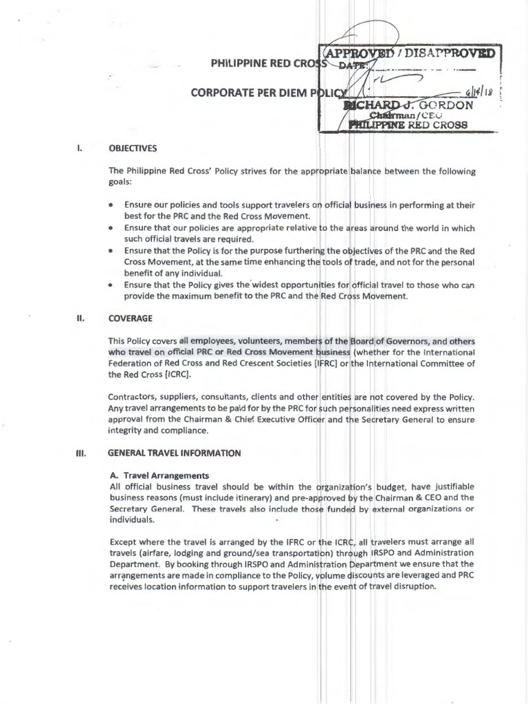 PBC.4.19.Corporate Per Diem Policy | PDF | Frequent Flyer Program | Car ...