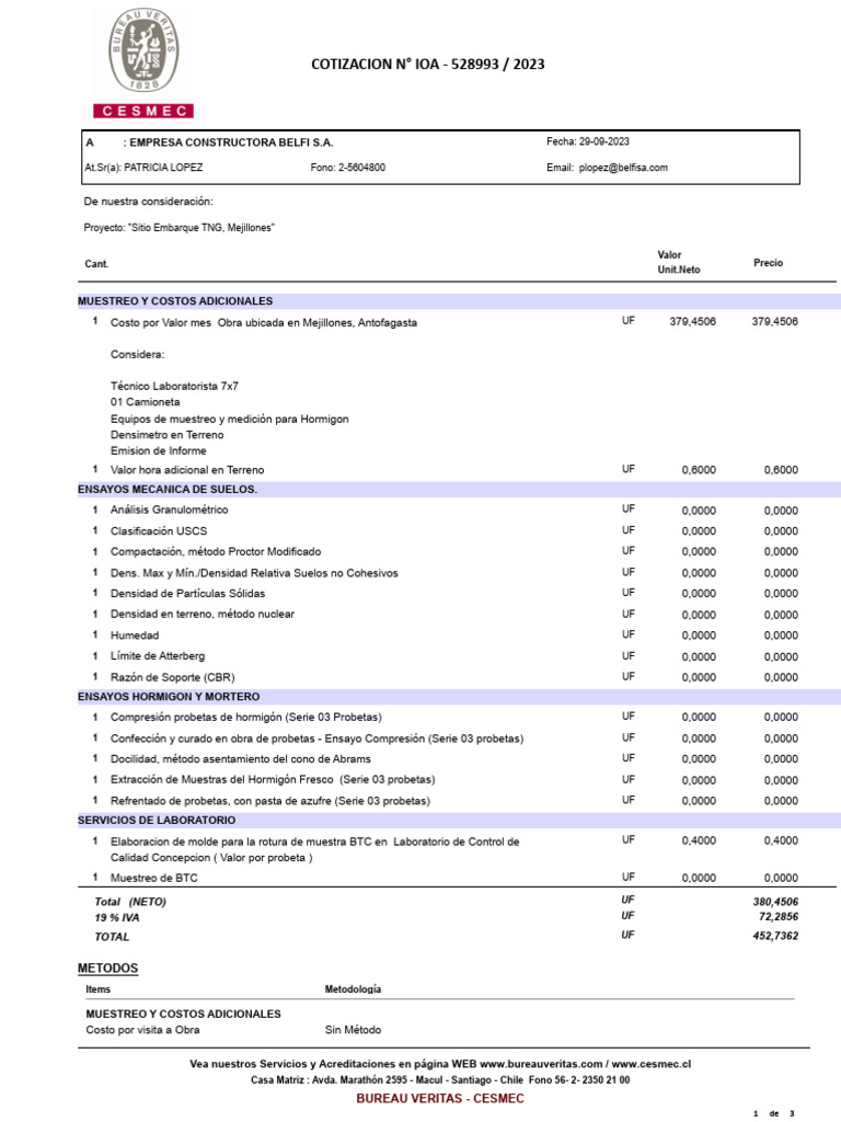 Cesmec Ioa-528993 (BTC) | PDF | Factura | Business