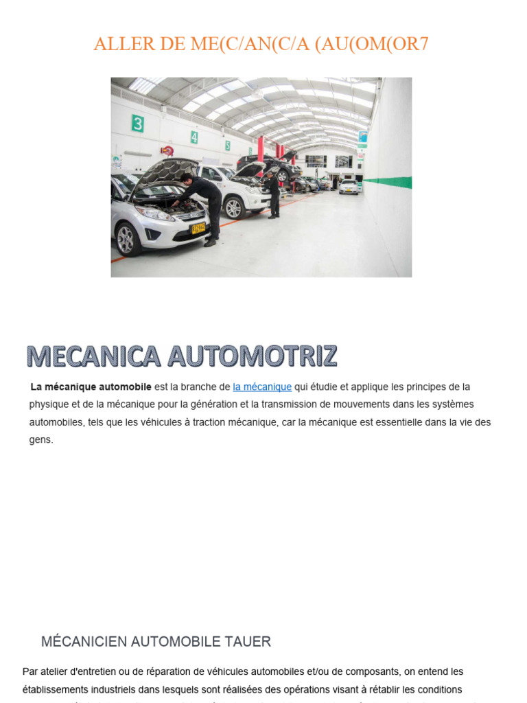 Guide Atelier Mécanique Auto | PDF | Perceuse | Vis de fixation