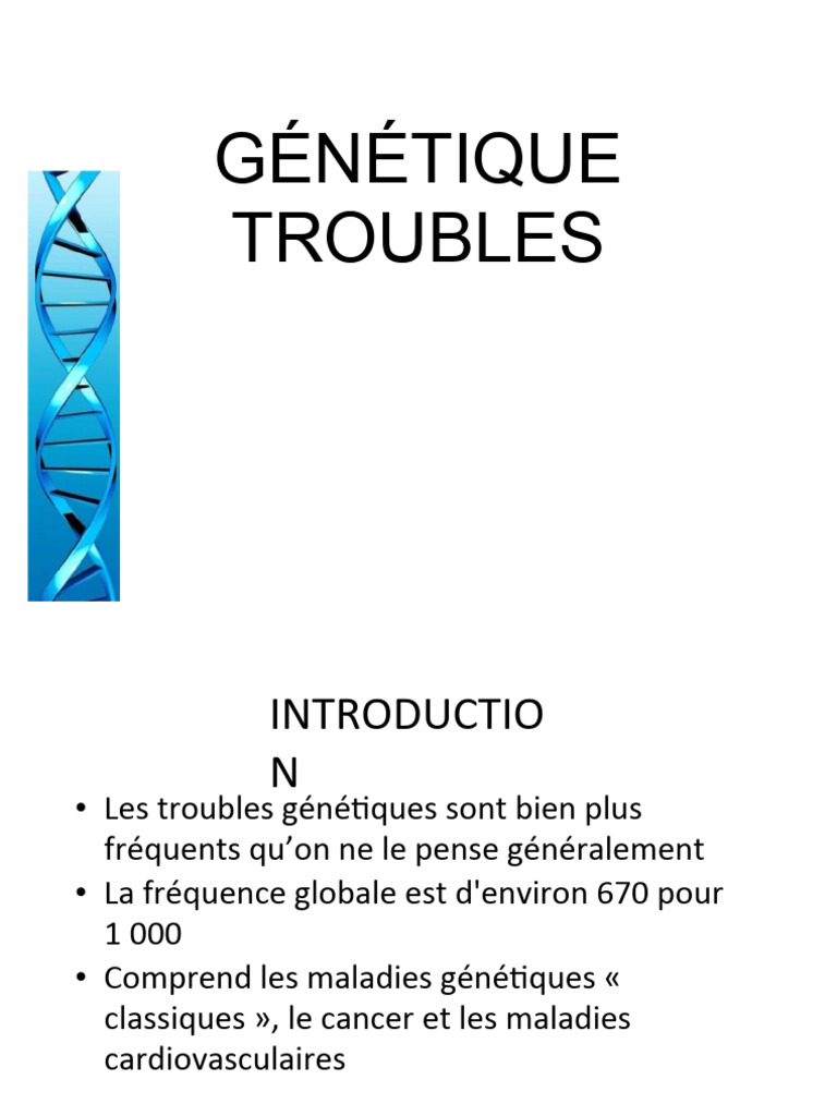 Troubles génétiques : types et mutations | PDF | Dominance (Génétique ...