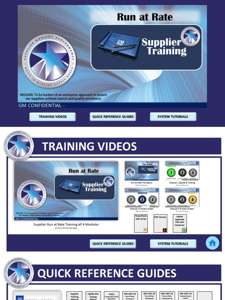 Supplier Run at Rate Training Modules | PDF | Software Engineering | Software