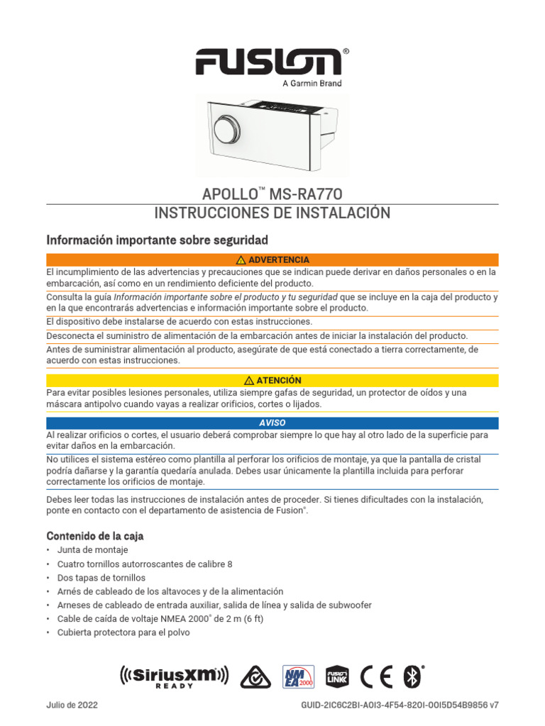 Fusion RA770 Install ES-XM | PDF | Punto de acceso inalámbrico | Red de ...