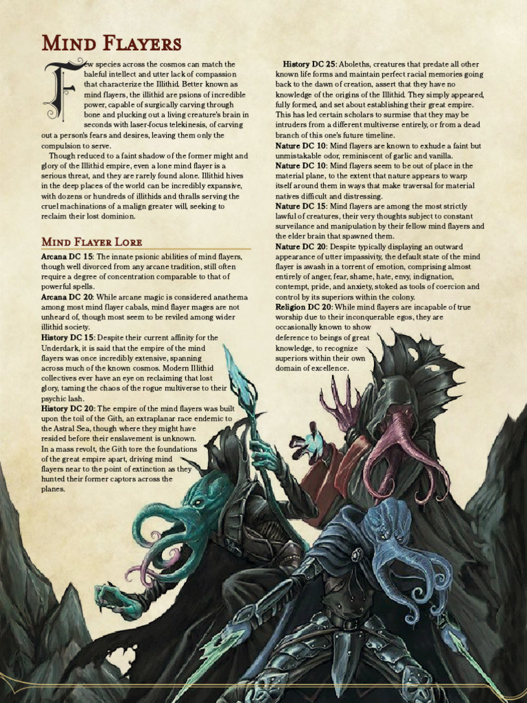 Mind Flayer Tactics & Lore Guide | PDF | Dungeons & Dragons