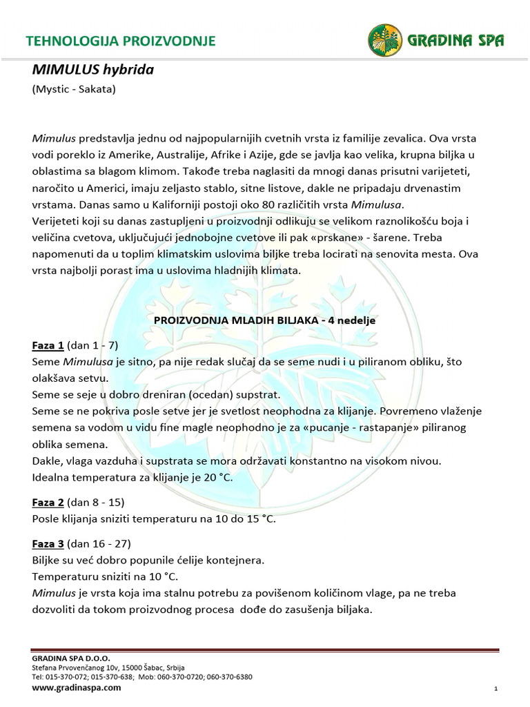 Mimulus Mystic1 | PDF