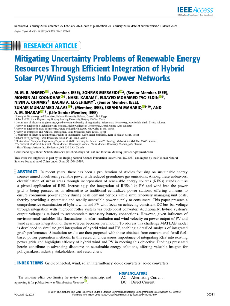 Mitigating Uncertainty Problems of Renewable Energy Resources Through ... Mitigating Uncertainty Problems of Renewable Energy Resources Through ...