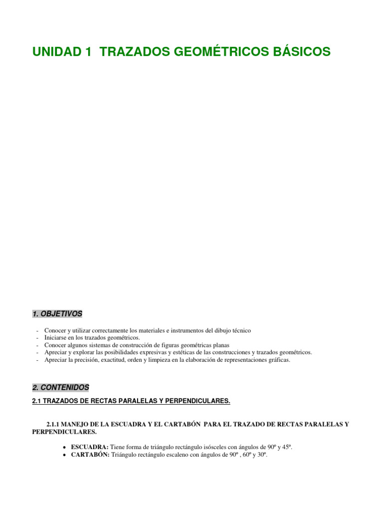 Trazados Geométricos Básicos 1ºeso | PDF | Triángulo | Rectángulo