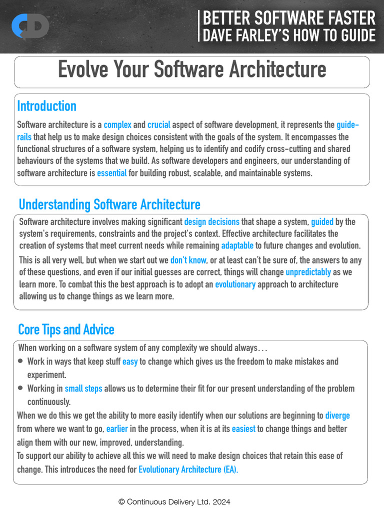 How To - Evolve Your Software Architecture 03-04-24 | PDF | Test Driven ...