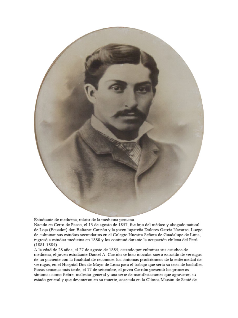 Daniel Alcides Carrion | PDF | Enfermedades y trastornos | Medicina CLINICA