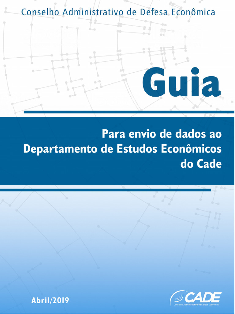 Guia para Envio de Dados Ao Departamento de Estudos Econômicos Do Cade | PDF | Despesa | Impostos