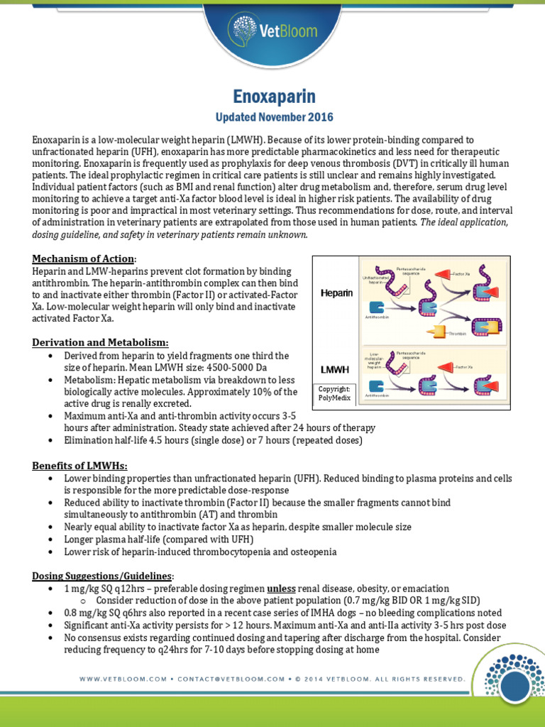 Enoxaparin Updated 2016 | PDF | Medicinal Chemistry | Drugs
