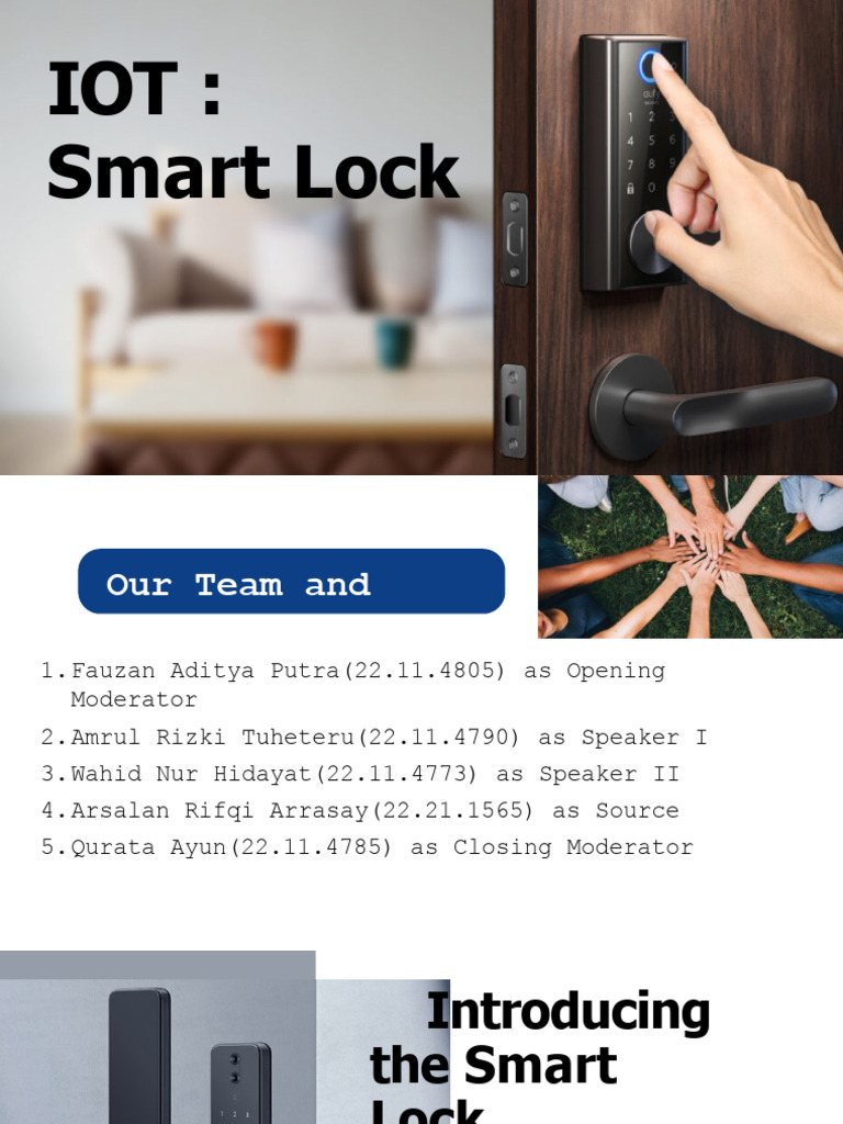 IOT: Smart Lock | PDF | Smartphone | Mobile Computers