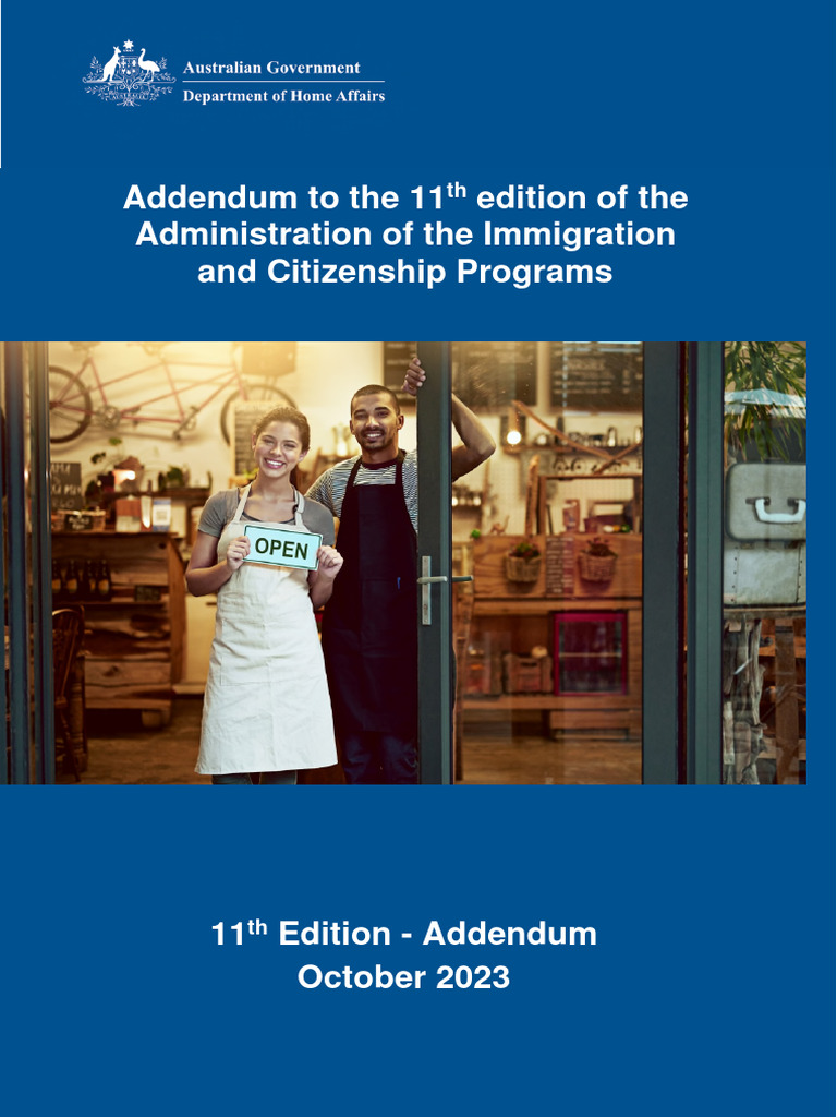 Administration Immigration Programs 11th Edition Addendum | PDF ...