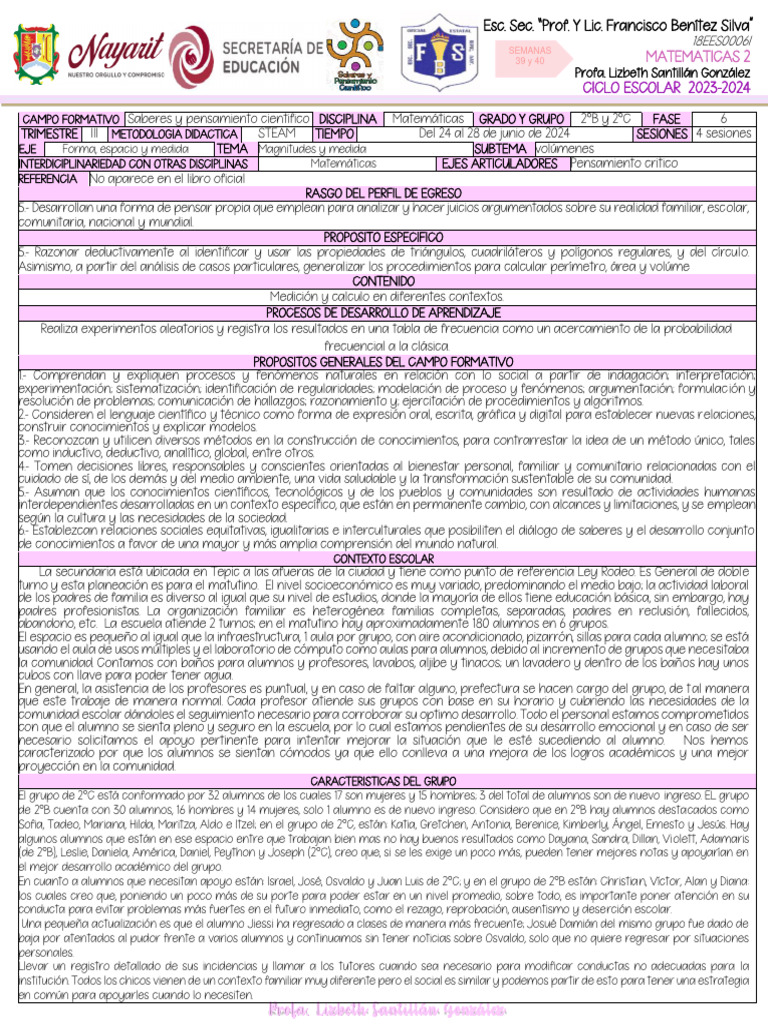 LSG S39y40 2324 | PDF | Pensamiento | Matemáticas