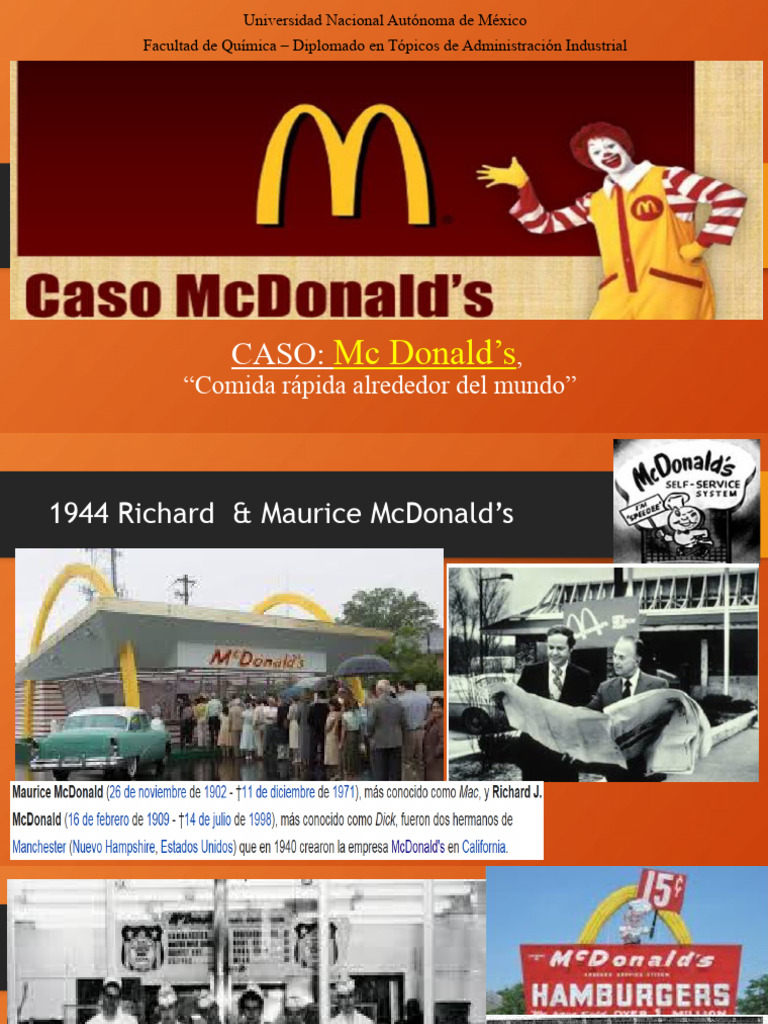CASO - Exposicion McDonalds | PDF | Mc Donald's | Comida rápida