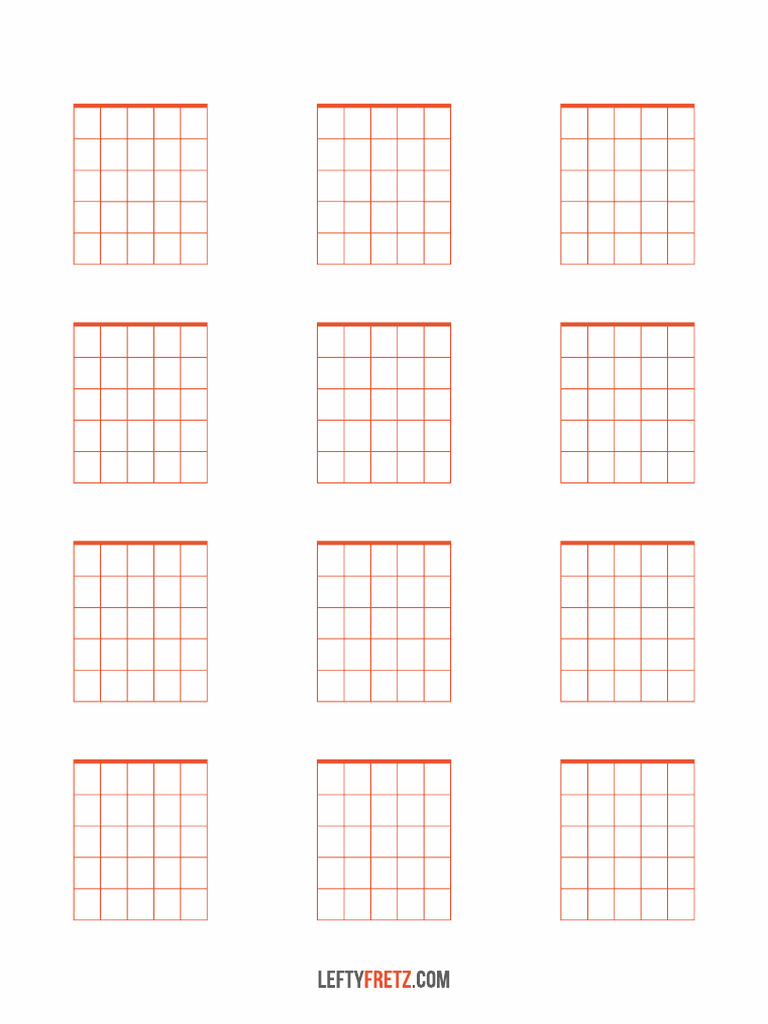3x4 Blank Guitar Chord Chart | PDF