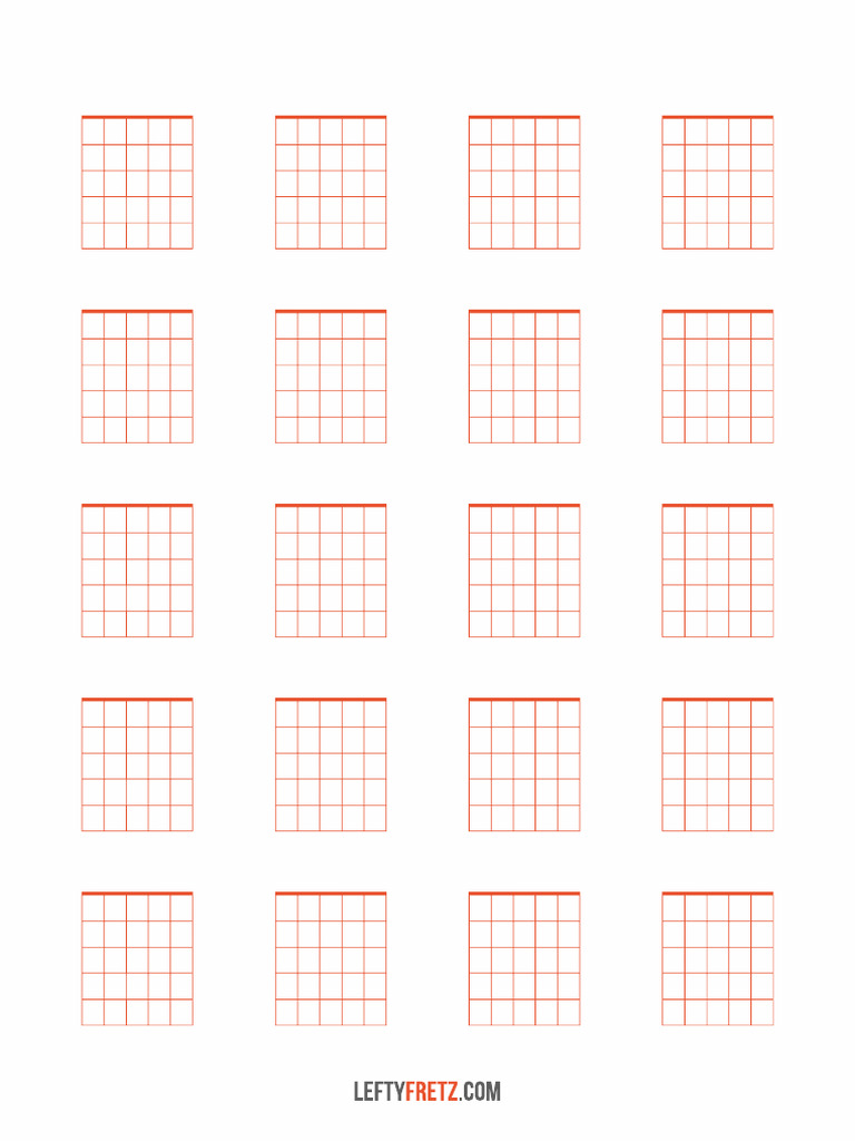 4x5 Blank Guitar Chord Chart | PDF