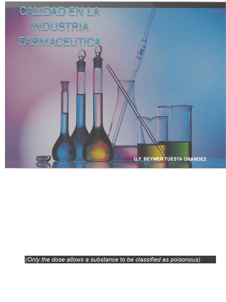 Quality Control in The Pharmaceutical Industry | PDF | Food And Drug ...