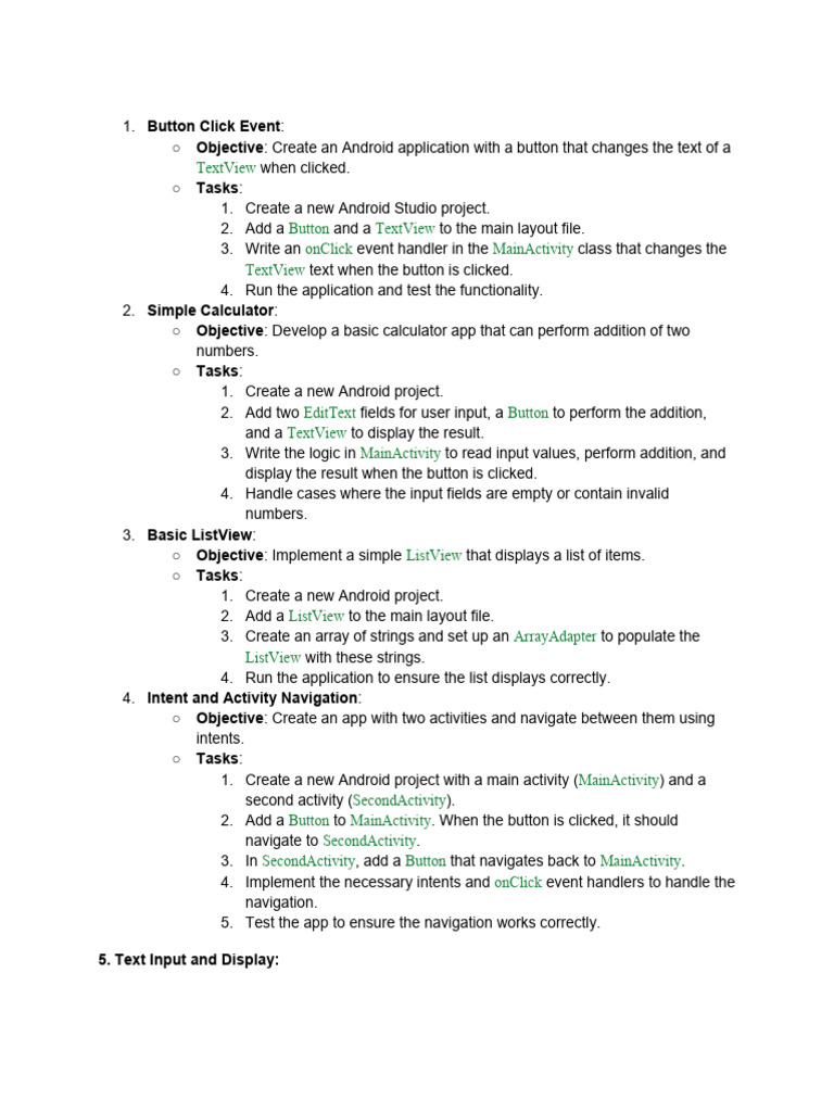 Android Development Pdf Android Operating System Application Software