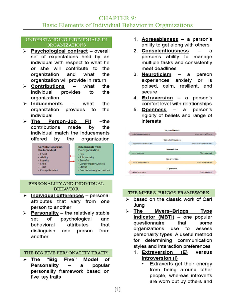 ORGBEV Chapter 9 | PDF | Extraversion And Introversion | Creativity