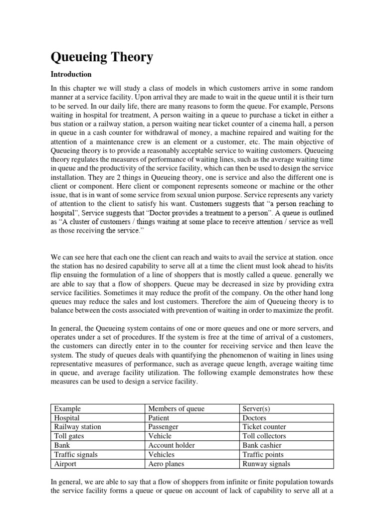 Understanding Queueing Theory Basics | PDF | Applied Mathematics