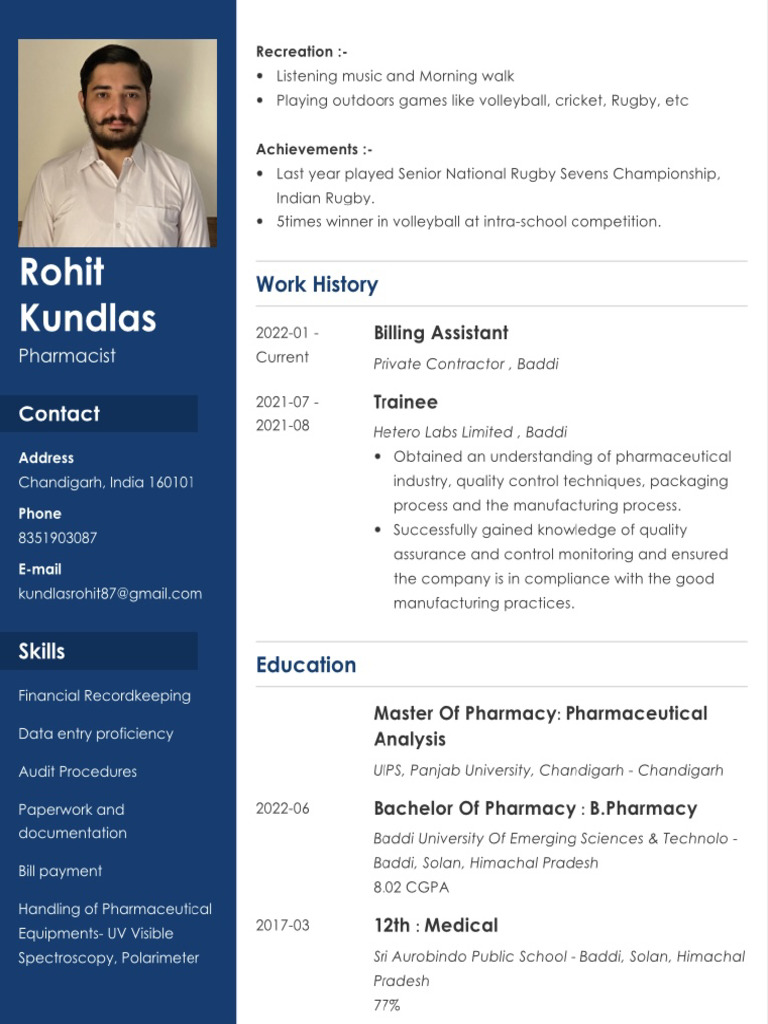 Rohit Kundlas - CV | PDF