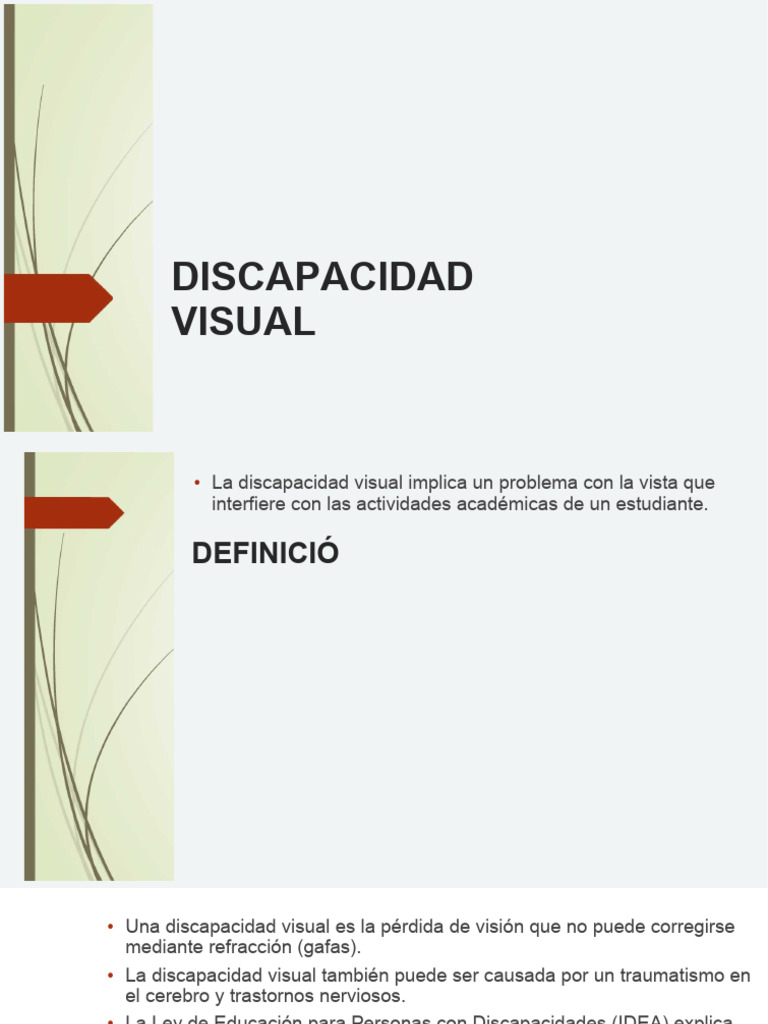 Discapacidad Visual | PDF | Ojo humano | Discapacidad visual