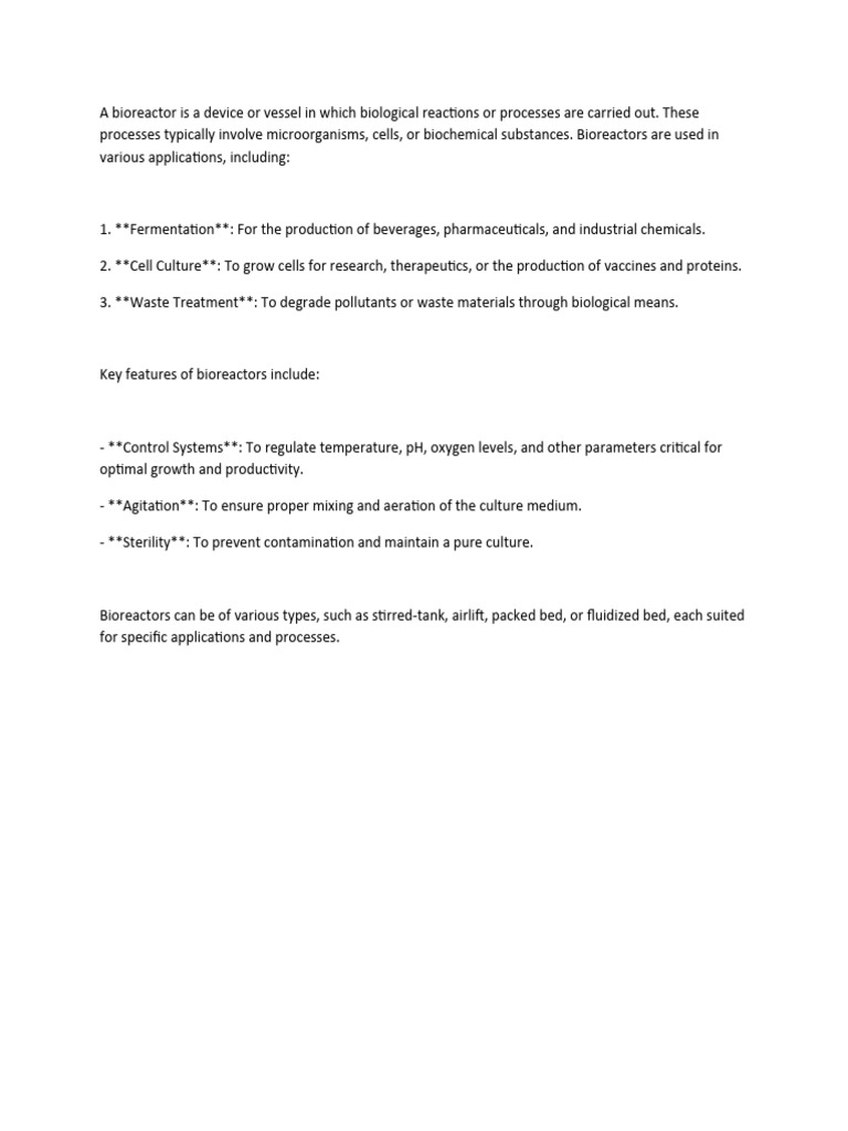 Bioreactor Introduction Pdf