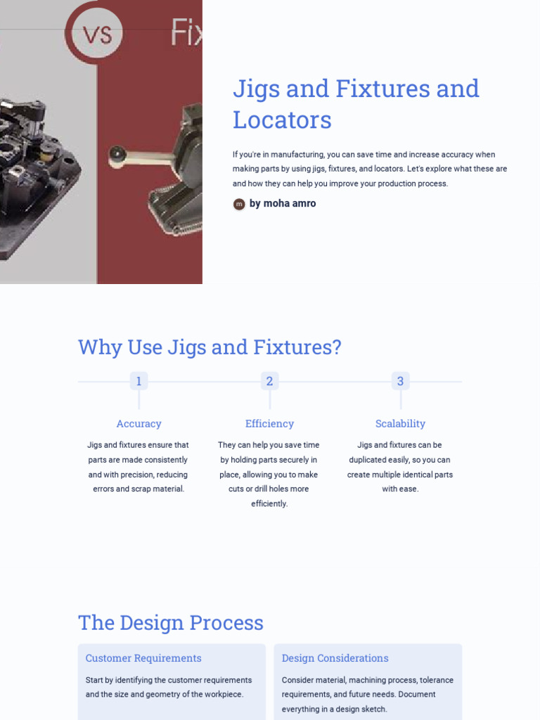 Jigs and Fixtures and Locators | PDF | Metalworking | Industrial Processes