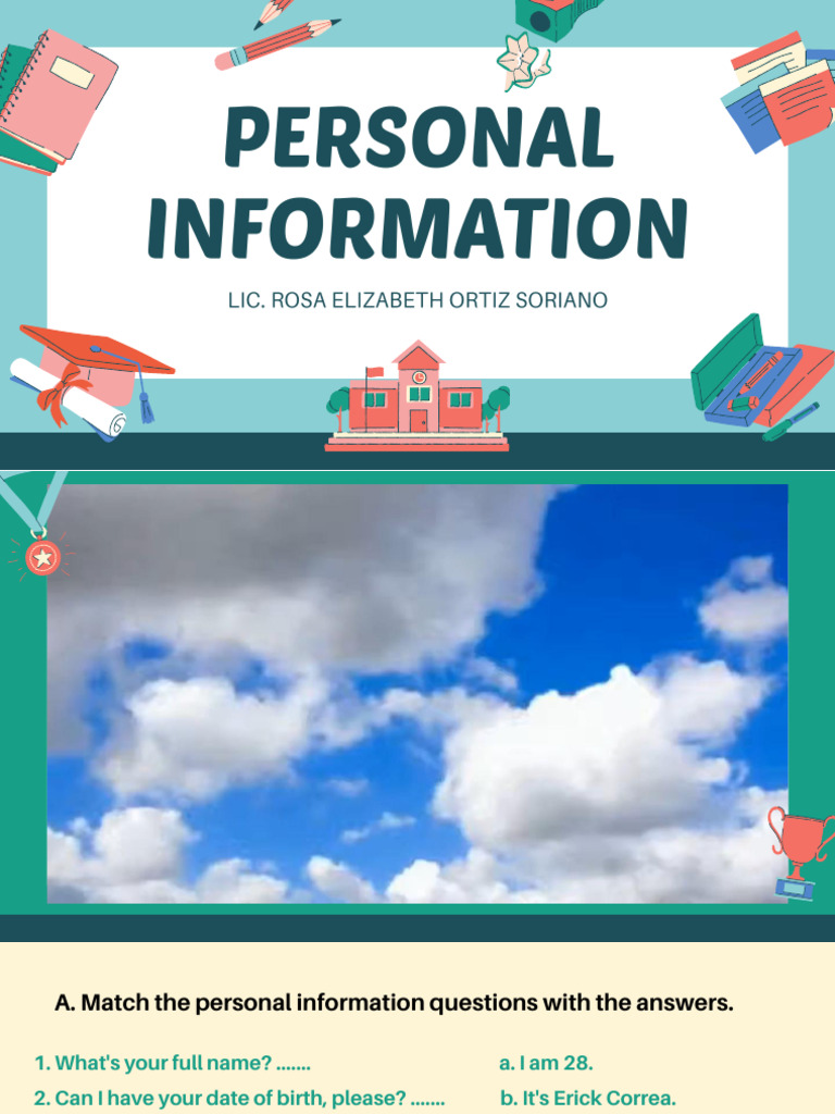 Lesson 2 Personal Information III Ciclo Lic Rosa Ortiz | PDF | Language ...