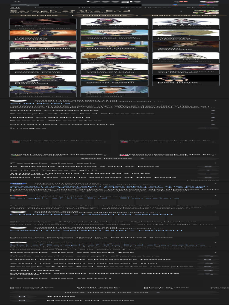 Owari No Seraph Characters - Google Search | PDF | Manga